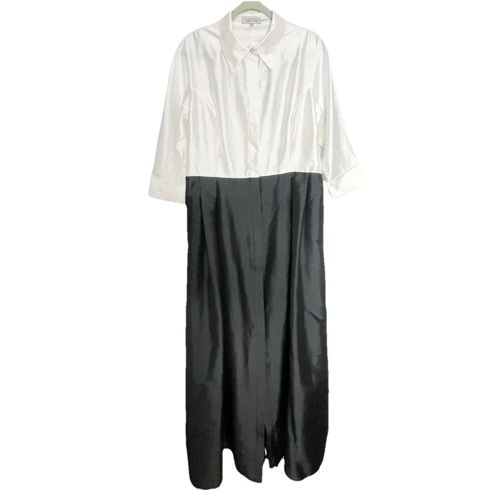 Teri Jon | Dresses | Rickie Freeman Teri Jon White Black Taffeta Dress ...